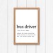 Bus Driver Definition Art Print: Funny Gift (digital Download) - Etsy