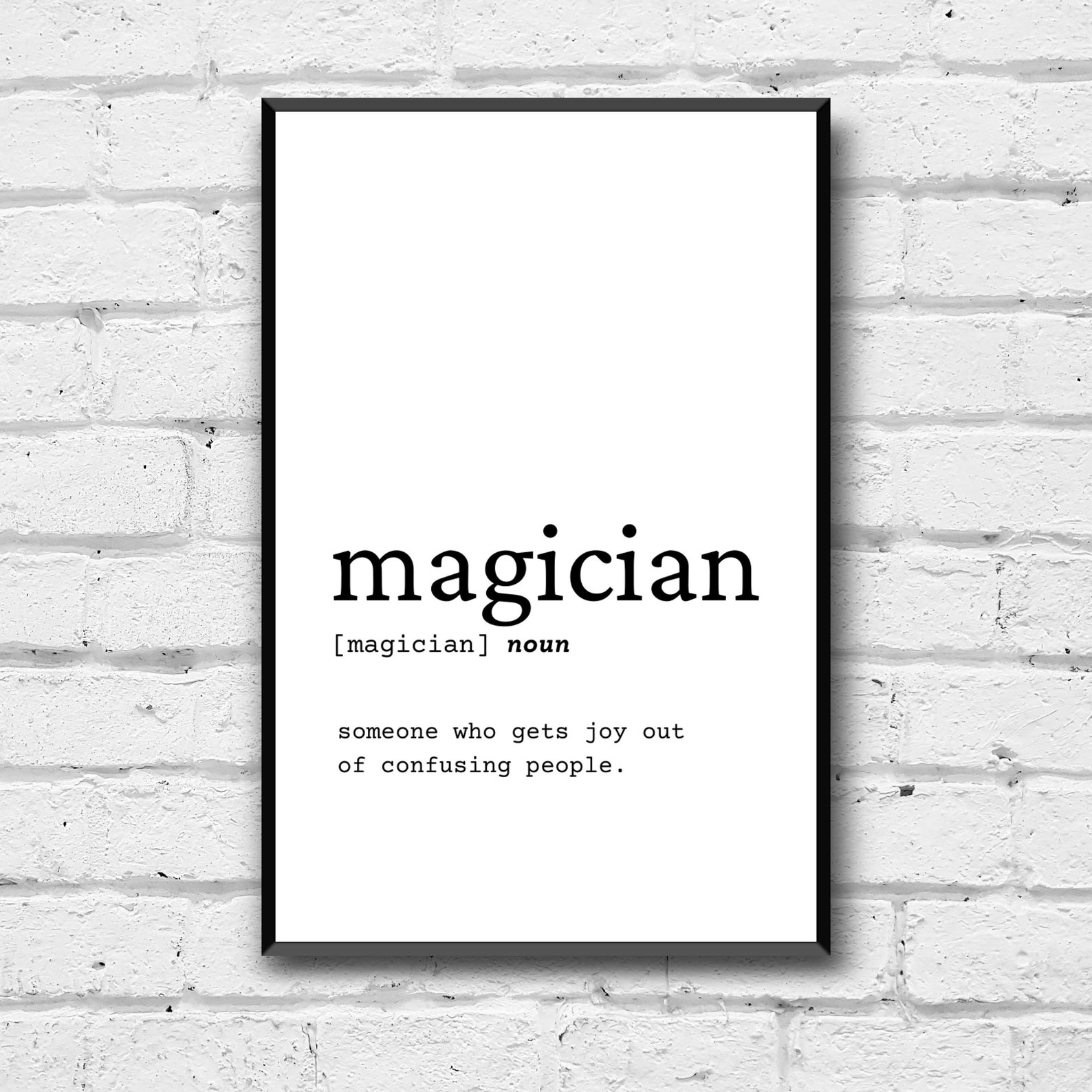 Magician Definition Wall Art, Magician Gift Idea, Magician Digital ...
