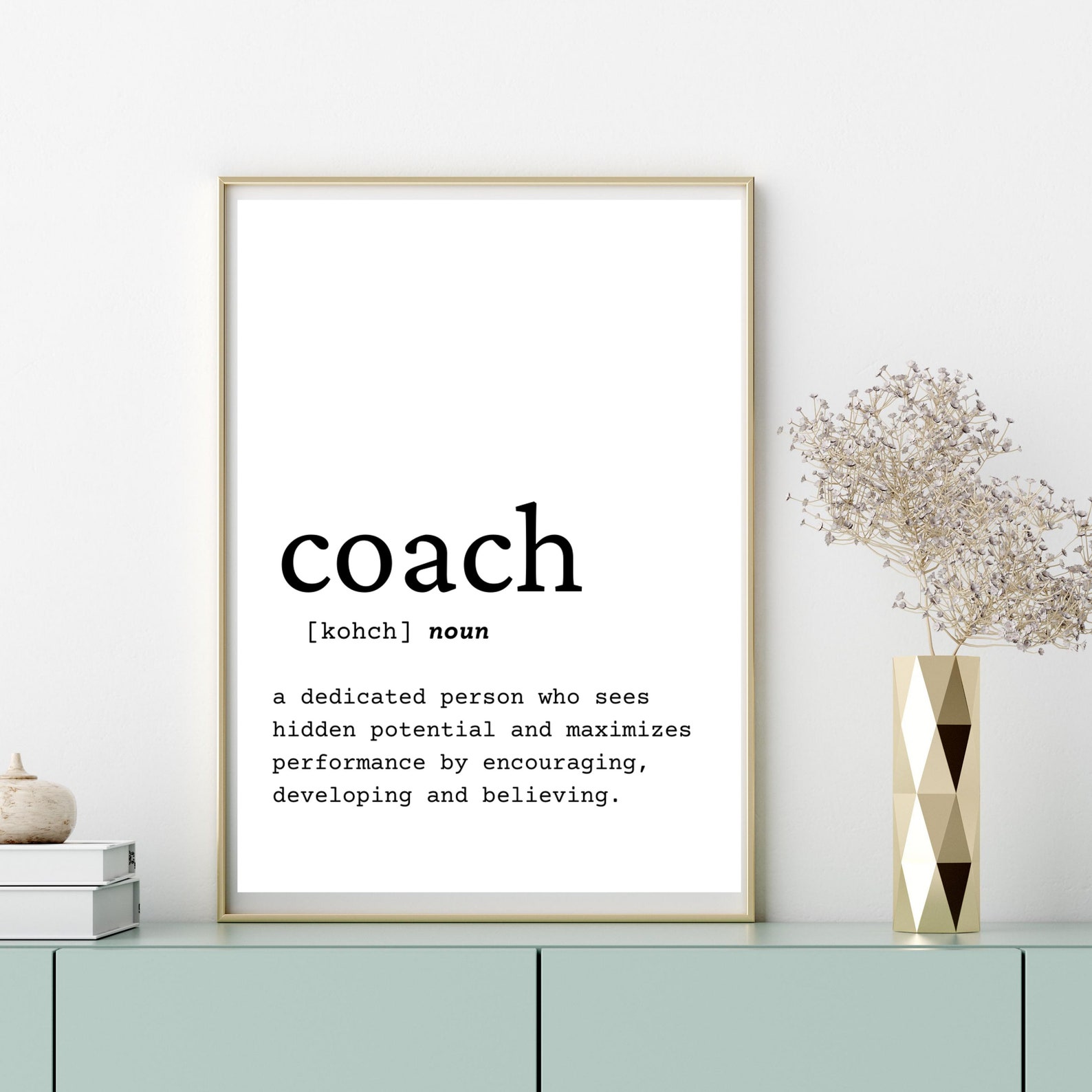 Coach Definition Wall Art, Digital Download, Definition Home Decor ...