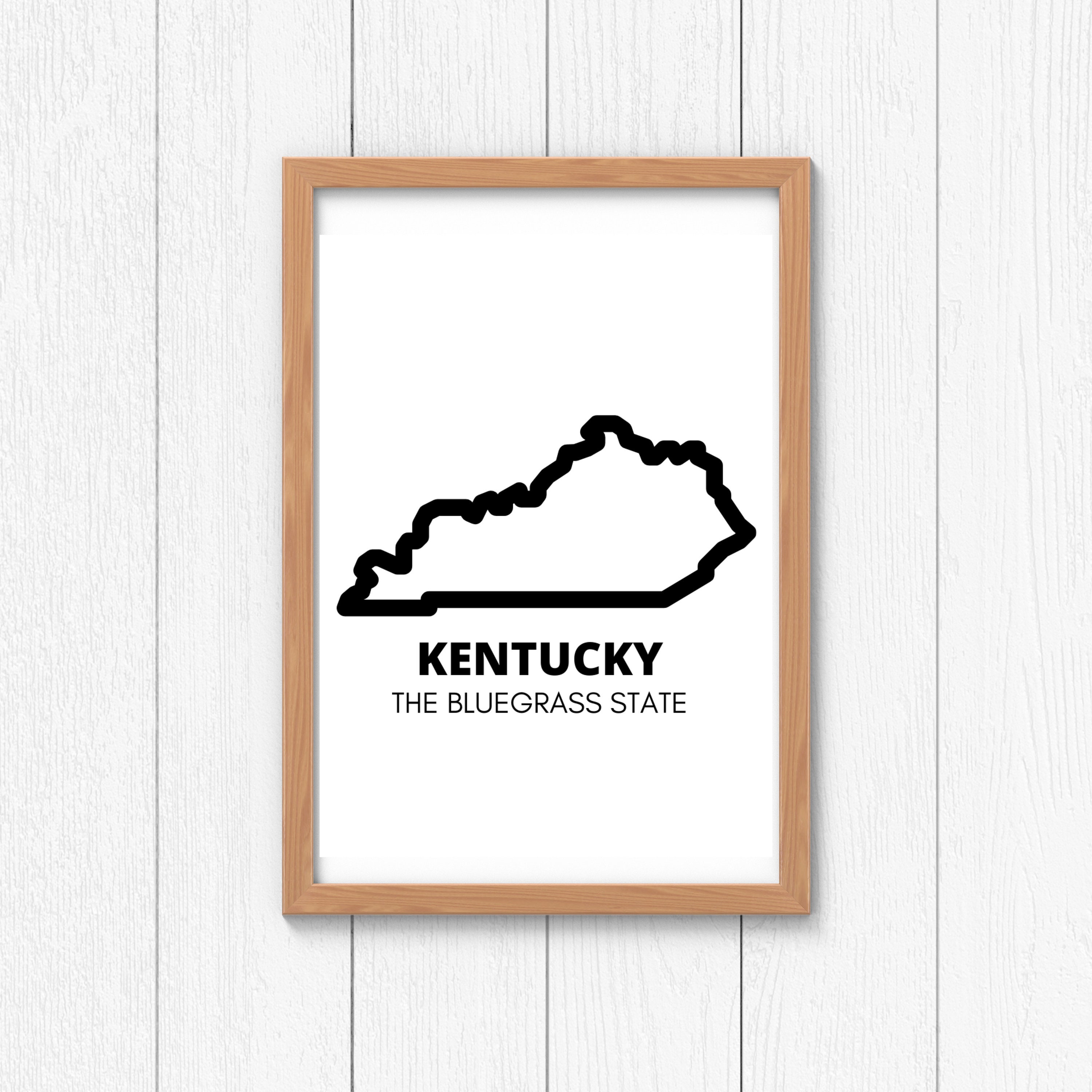 Kentucky State Wall Art, Digital Print, Kentucky Home Decor, Digital ...