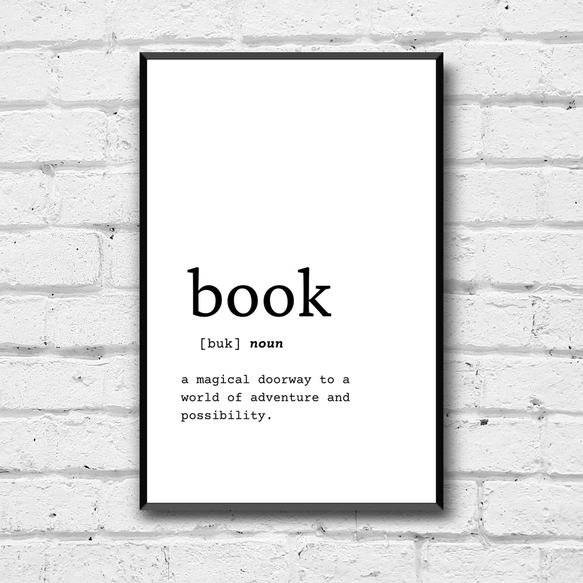 Book Definition Wall Art, Digital Download, Definition Decor, Digital ...