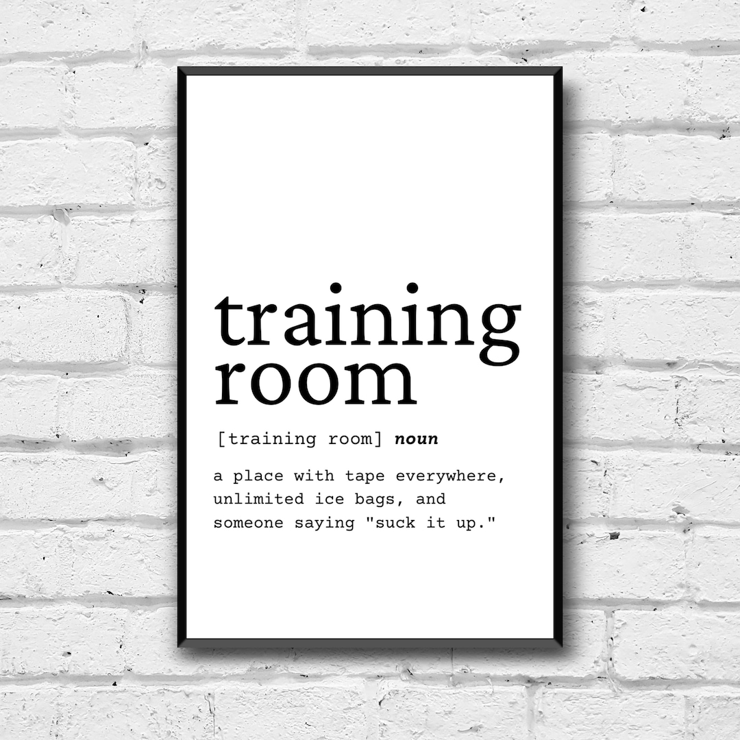 Training Room Wall Art, Training Room Gift Idea, Training Room Digital ...