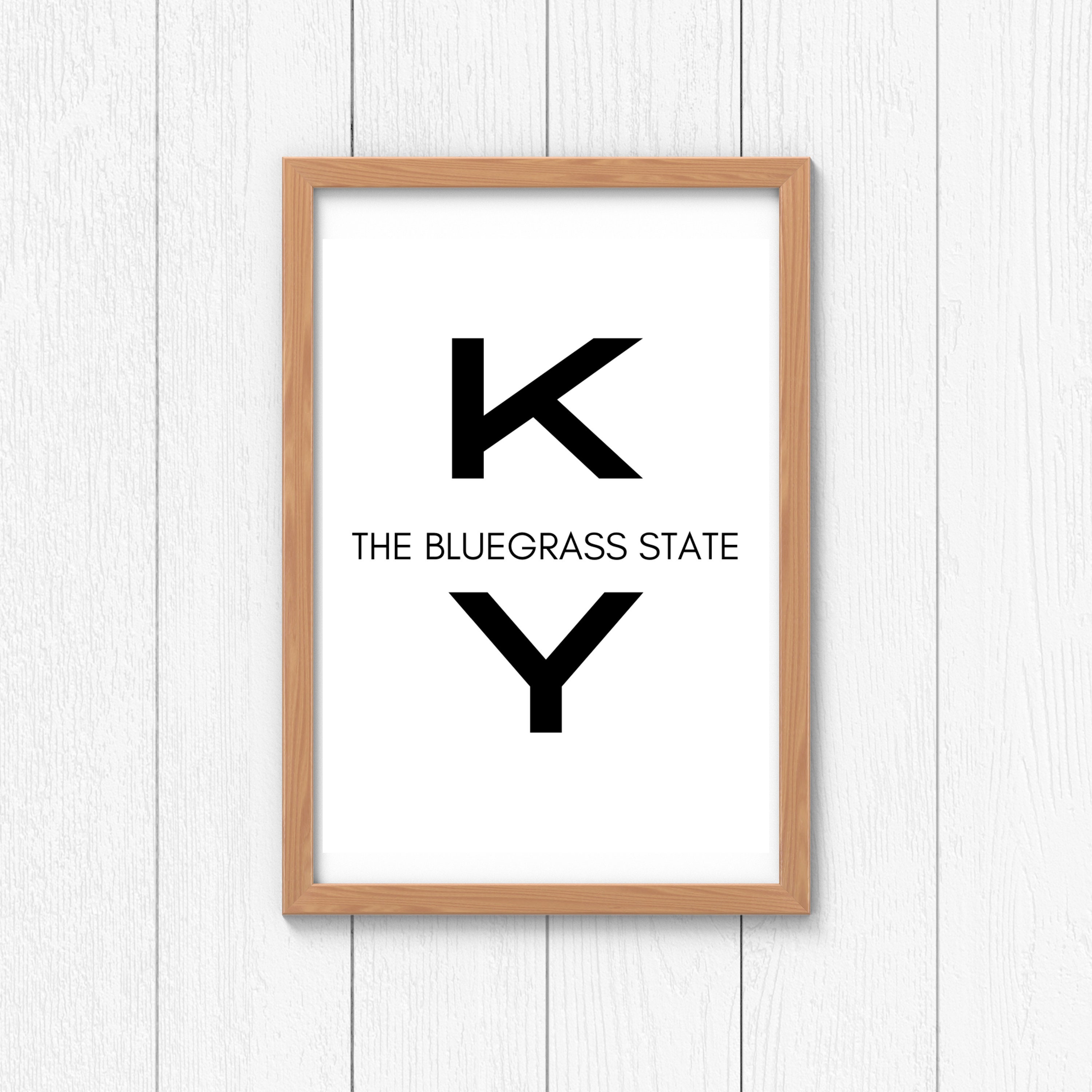 Kentucky State Wall Art, Digital Download, Kentucky Initials Home Decor ...