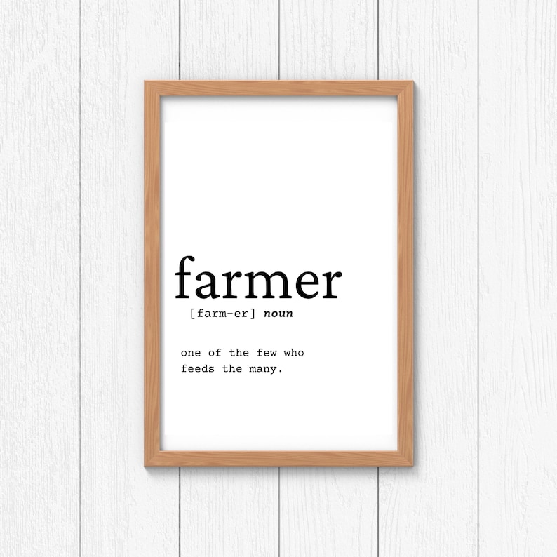Farmer Definition Wall Art, Digital Download, Definition Home Decor ...