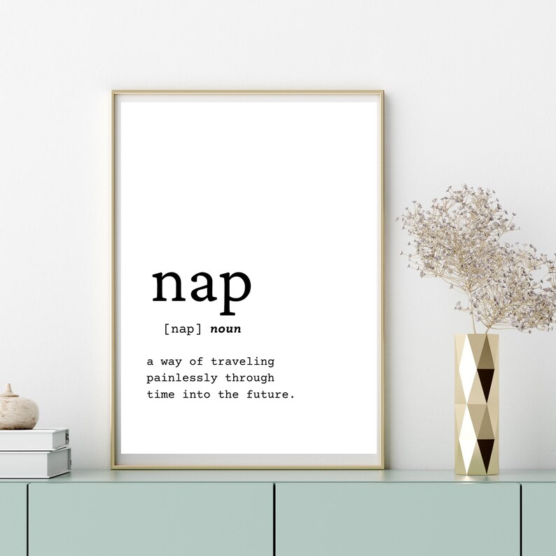 Nap Definition Wall Art, Digital Download, Definition Home Decor ...