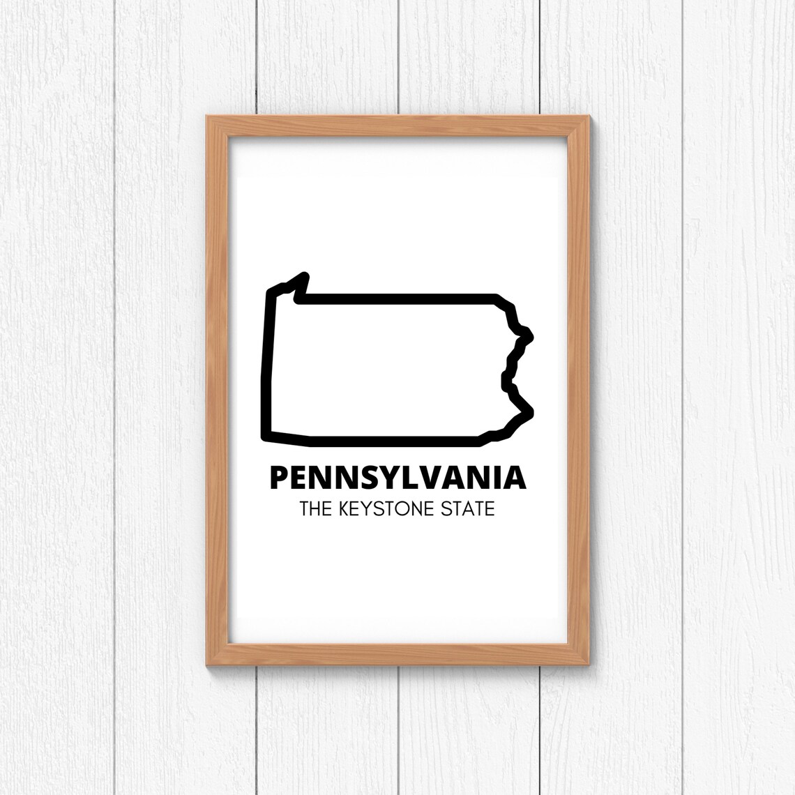 Pennsylvania State Wall Art, Pennsylvania Digital Print, the Keystone ...