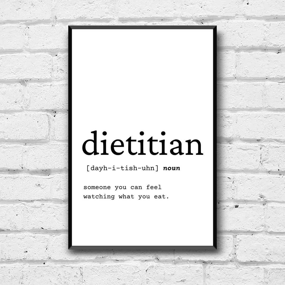 Dietitian Definition, Digital Download, Definition Home Decor, Digital ...