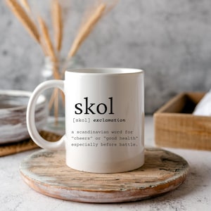Skol Definition Mug: Scandinavian Cheers, Minnesota Vikings Gift - Etsy