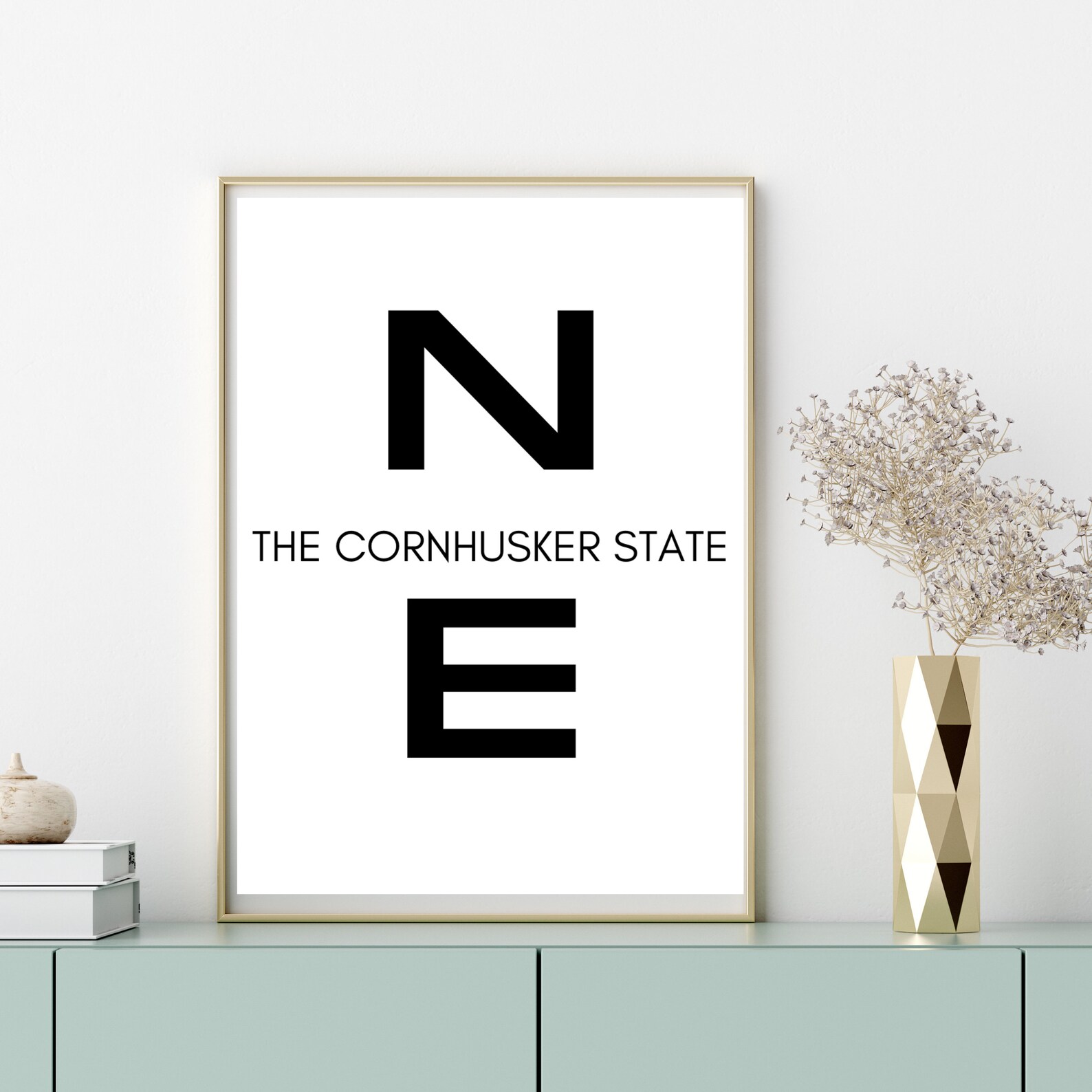 Nebraska State Wall Art, Nebraska Digital Print, the Cornhusker Home ...