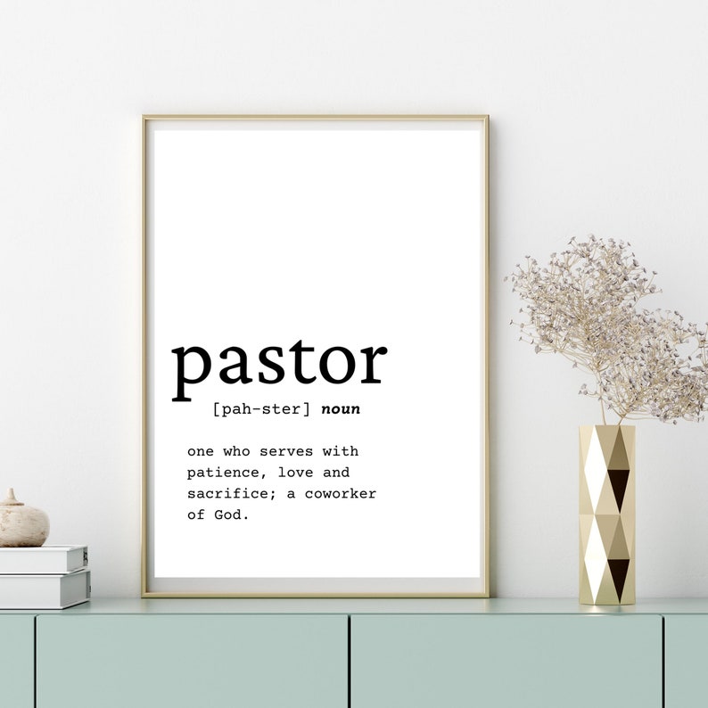 Pastor Definition Wall Art, Digital Download, Definition Home Decor ...