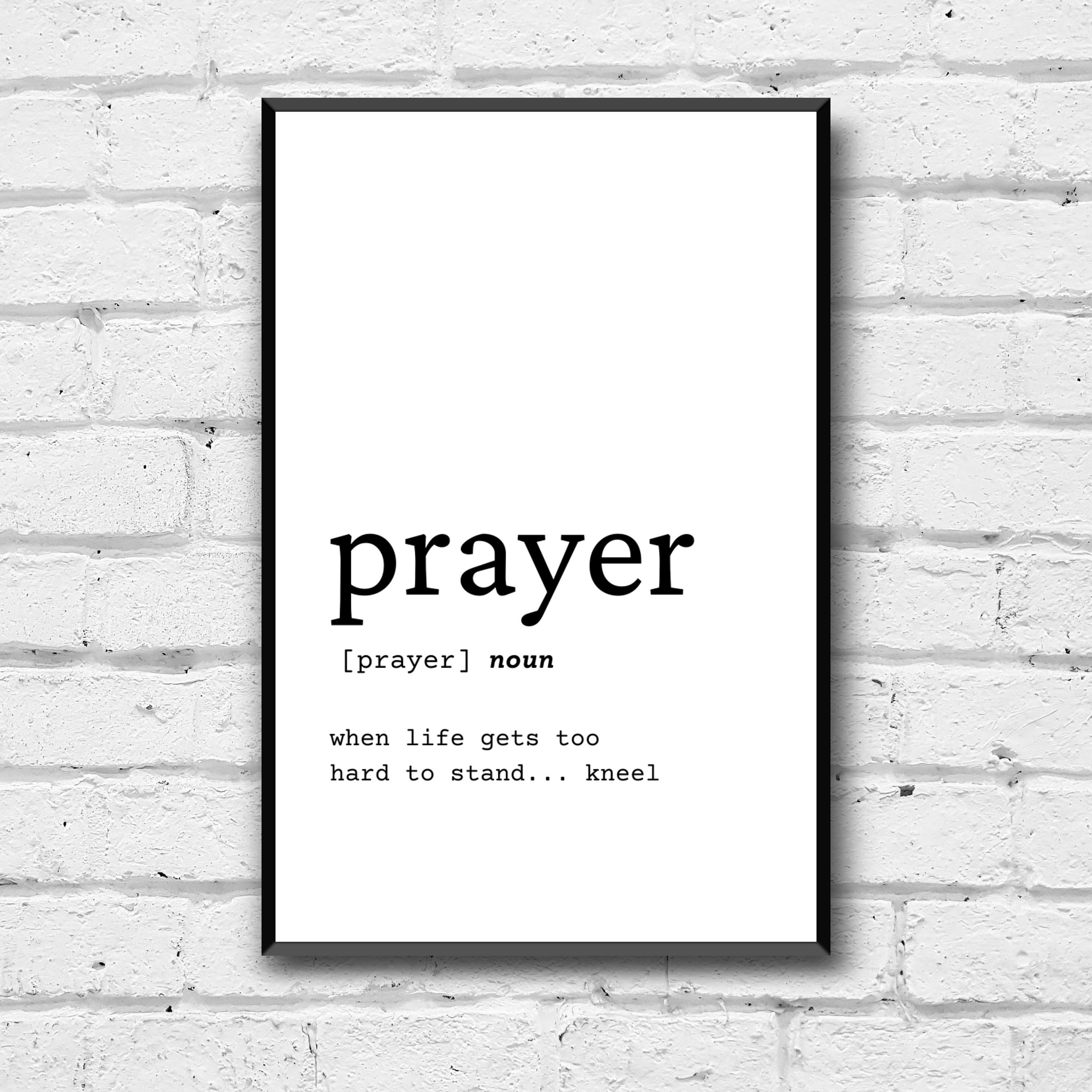 Prayer Definition Wall Art, Prayer Gift Idea, Prayer Digital Print ...