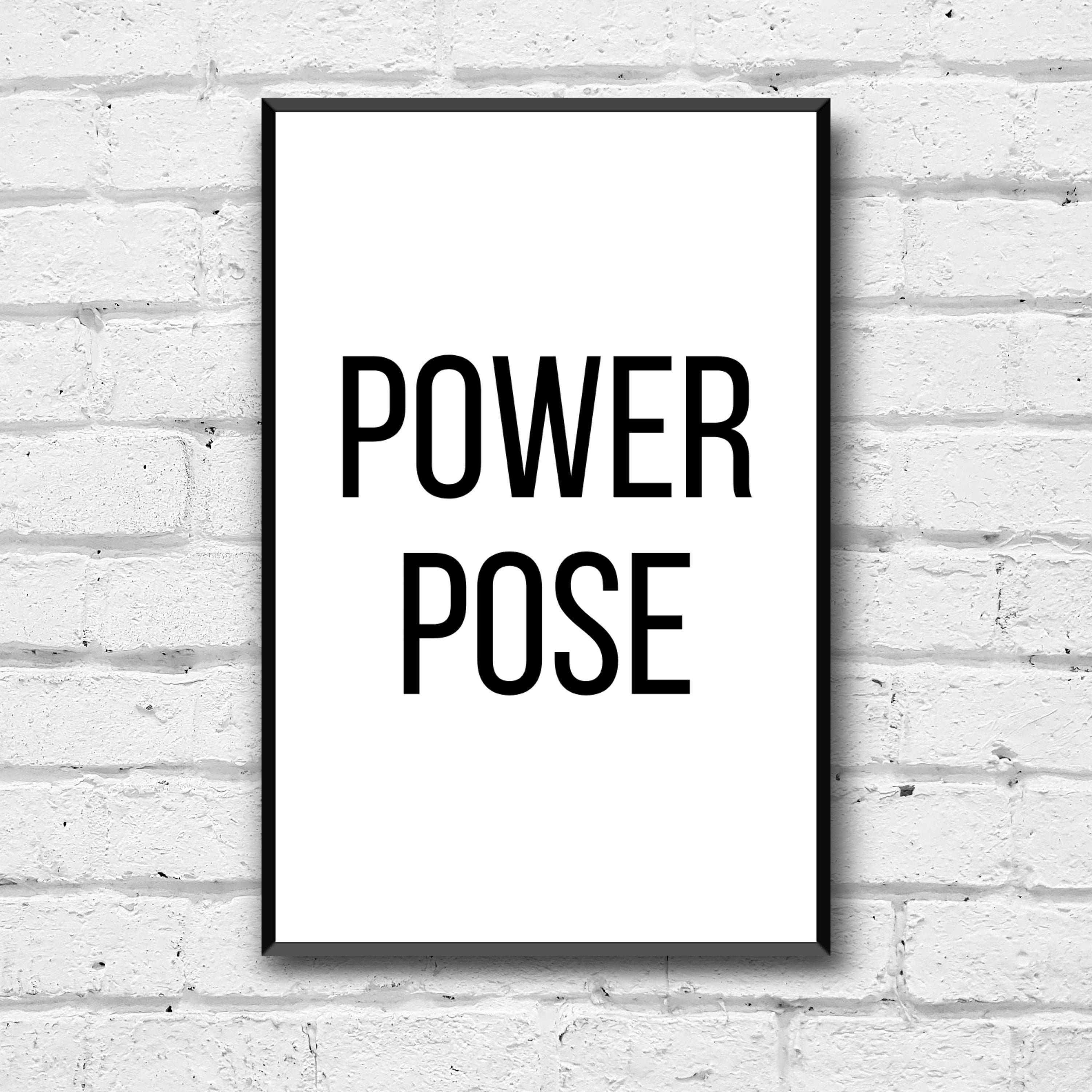 Power Pose, Wall Art, Digital Download, Girl Power, Inspirational Art ...
