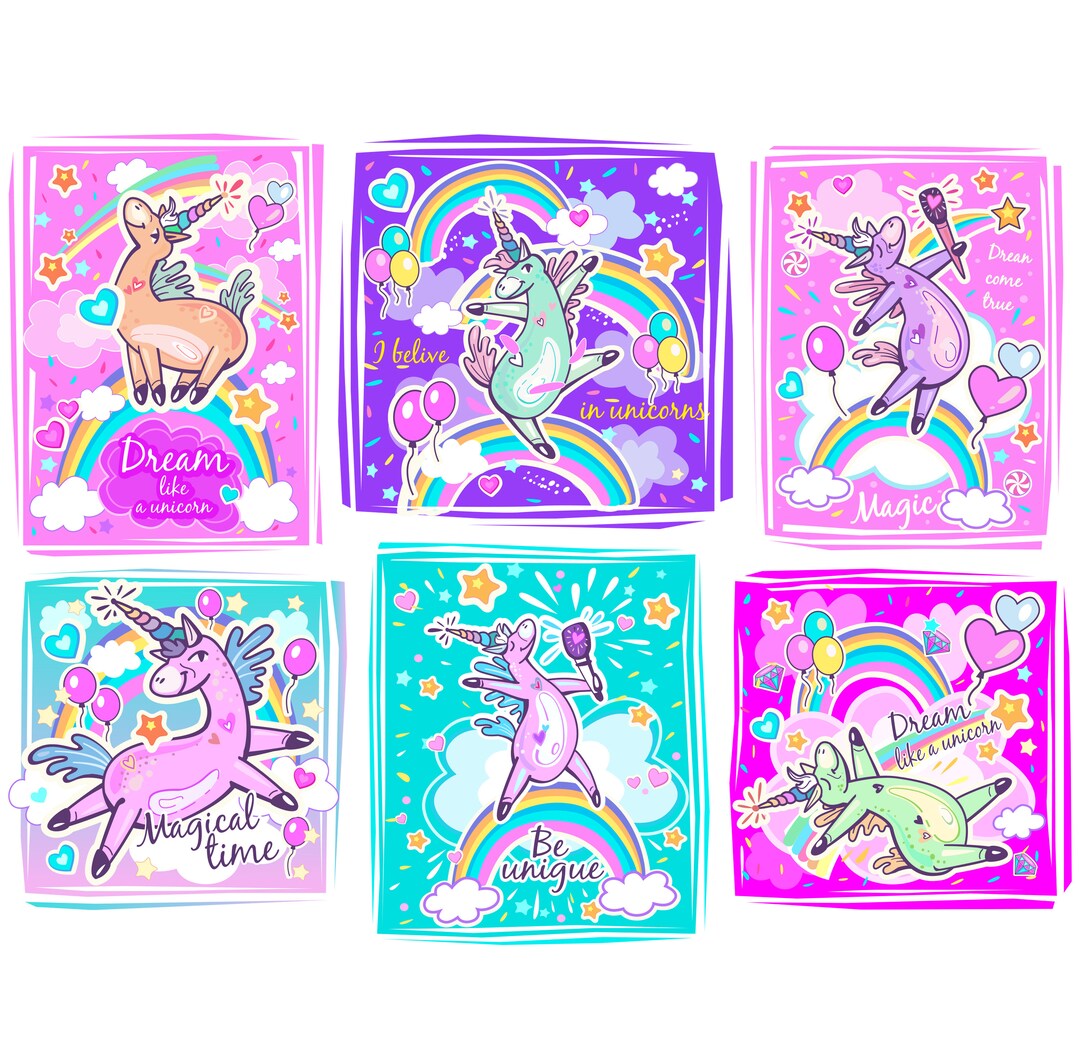 Unicorn Posters, Unicorns Inspiring Quotes, Unicorn Digital Clip Art ...