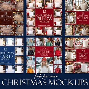 Christmas Tote Bag Mockup Bundle, Holiday Bag, Mock up Templates - Etsy