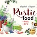 Rustic Charms of Organic Food Healthy Food Clipart - Etsy
