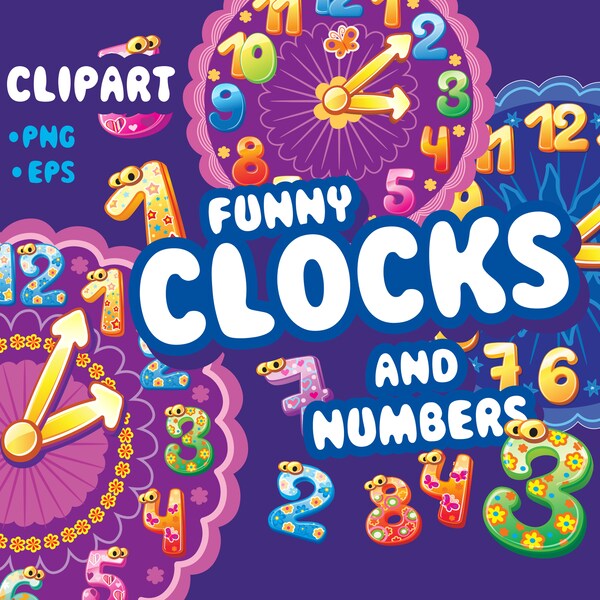 Clock Number Template - Etsy