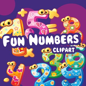 Colorful Numbers for Kids, Fun Numbers Clipart, PNG Clip Art, EPS Clip ...