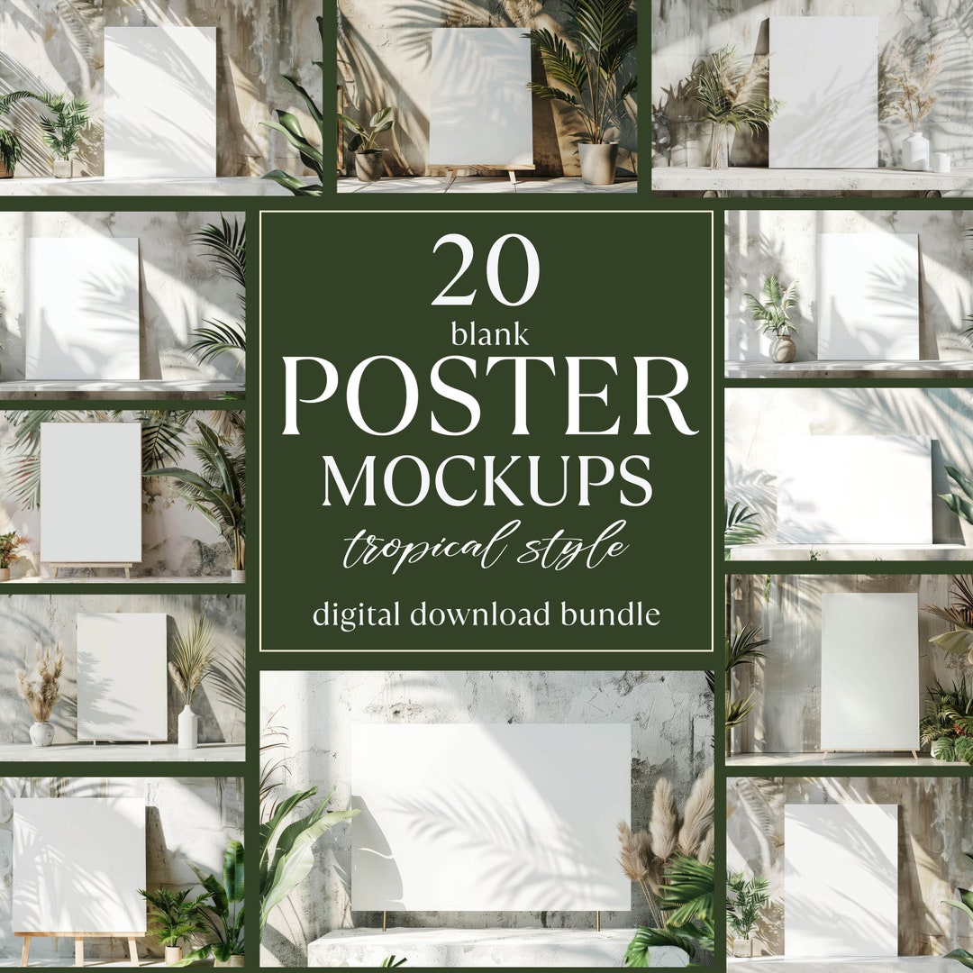 Blank Poster Mockup for Digital Art, Template Frame, Art Print Mockup ...