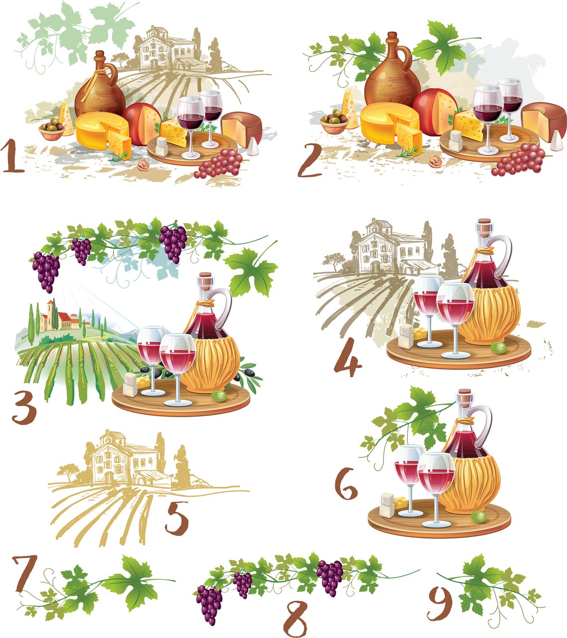 Rustic Charms of Organic Food Healthy Food Clipart - Etsy