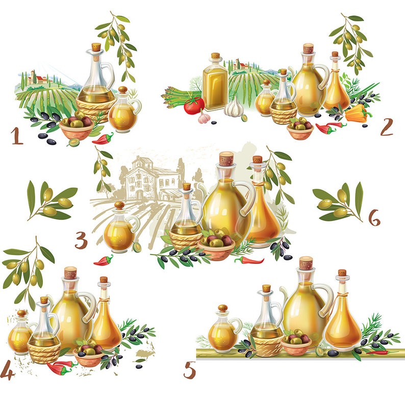 Rustic Charms of Organic Food, Healthy Food Clipart, Agricultural and ...