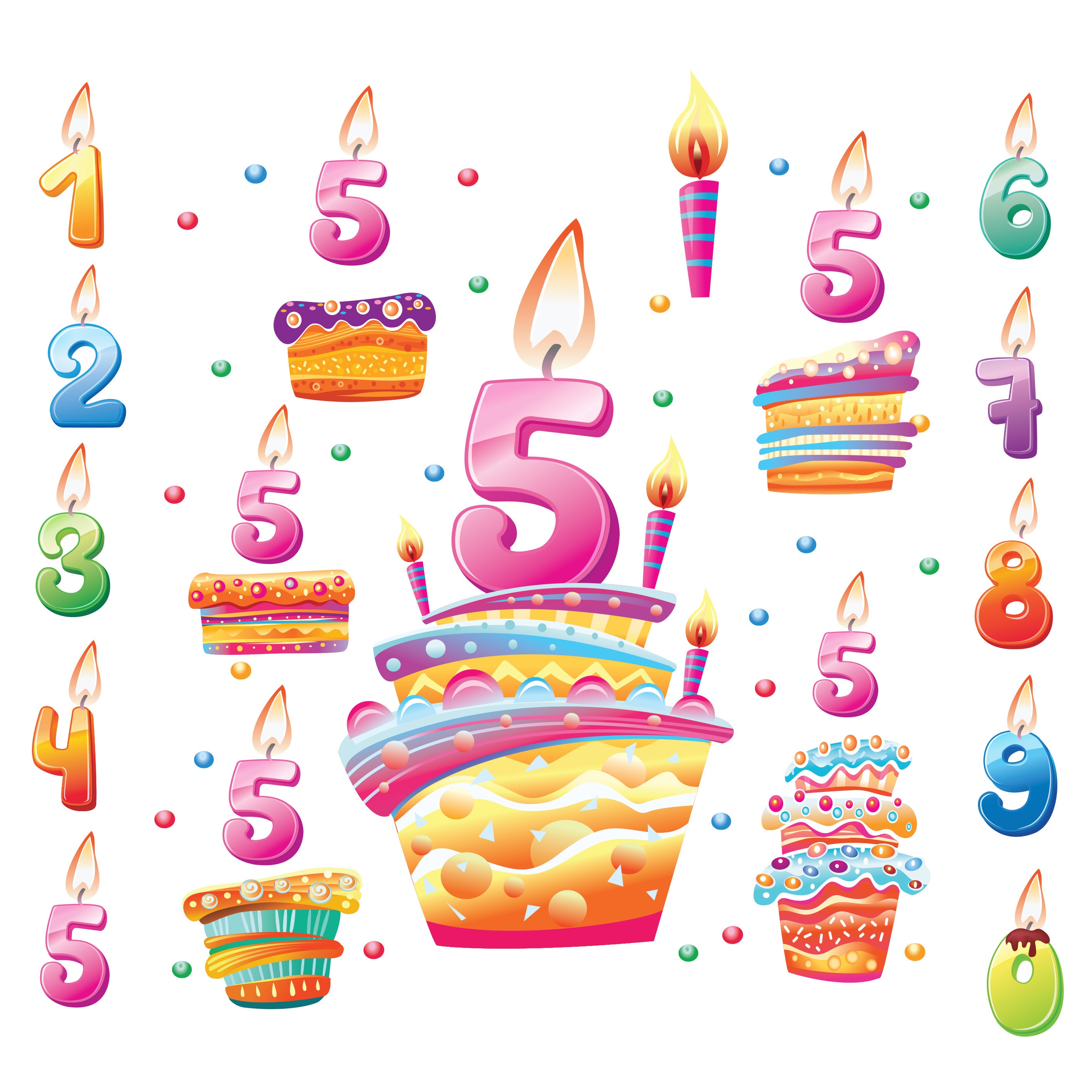 Happy Birthday Digital Clipart, Party Décor, Happy Birthday PNG, EPS - Etsy