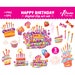 Happy Birthday Digital Clipart, Party Décor, Happy Birthday PNG, EPS - Etsy