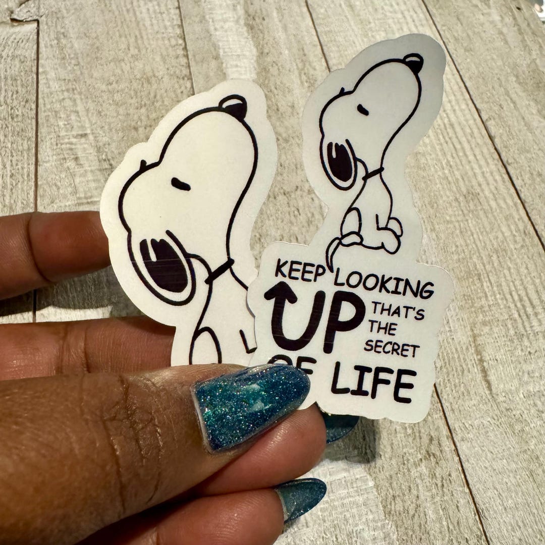 Snoop Stickers – Inspirational Cartoon Pup Decals – “keep Looking Up ...