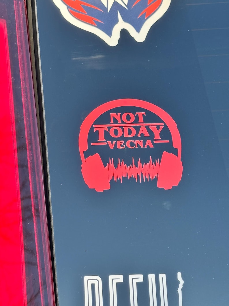 Not Today Vecna Sticker | Stranger Things Inspired | Retro Headphones ...