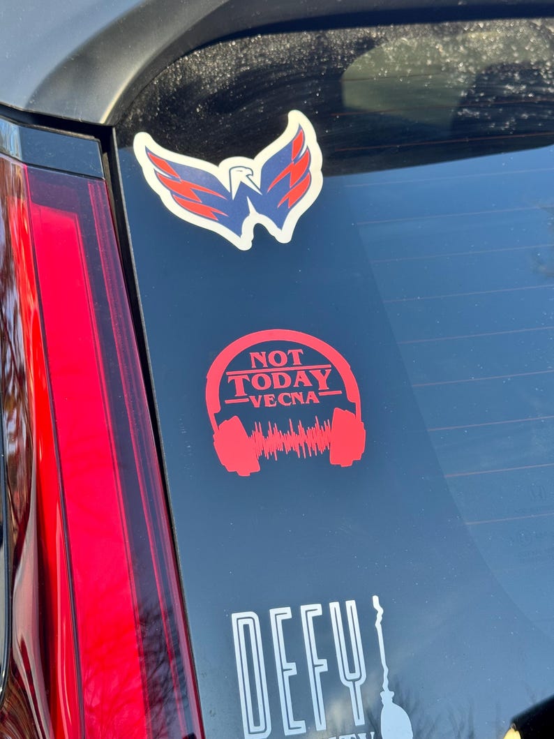 Not Today Vecna Sticker | Stranger Things Inspired | Retro Headphones ...