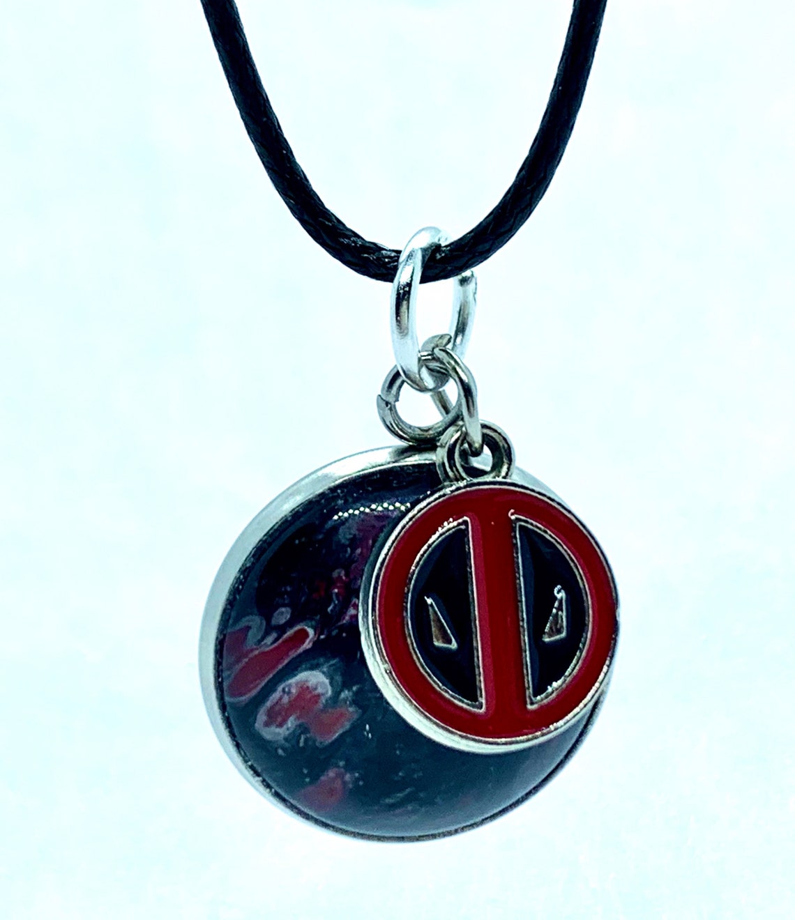 Deadpool Inspired Hand Painted Pendant Charm Necklace AJ - Etsy