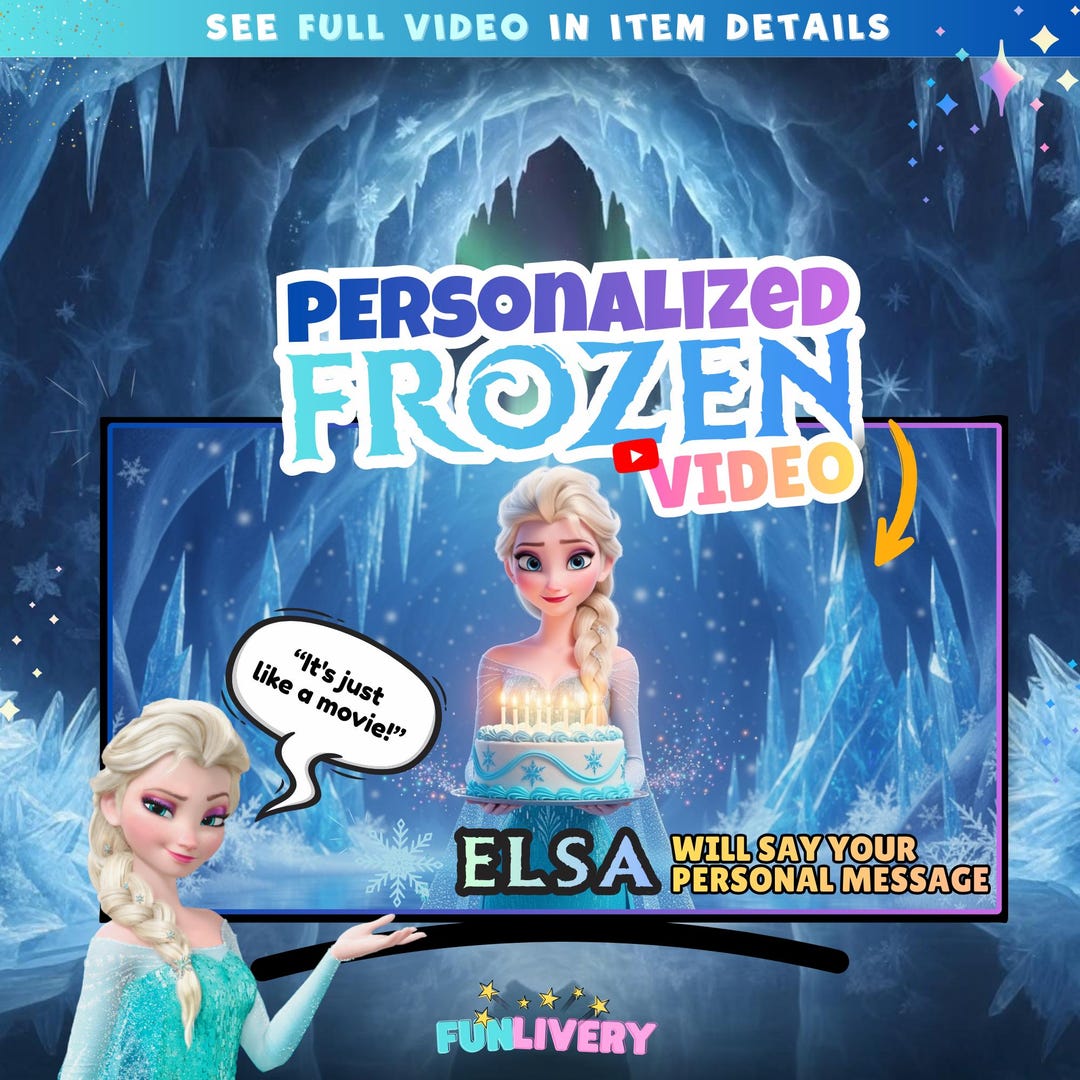 Frozen Elsa - Personalized Birthday Video Invitation & Happy Birthday ...