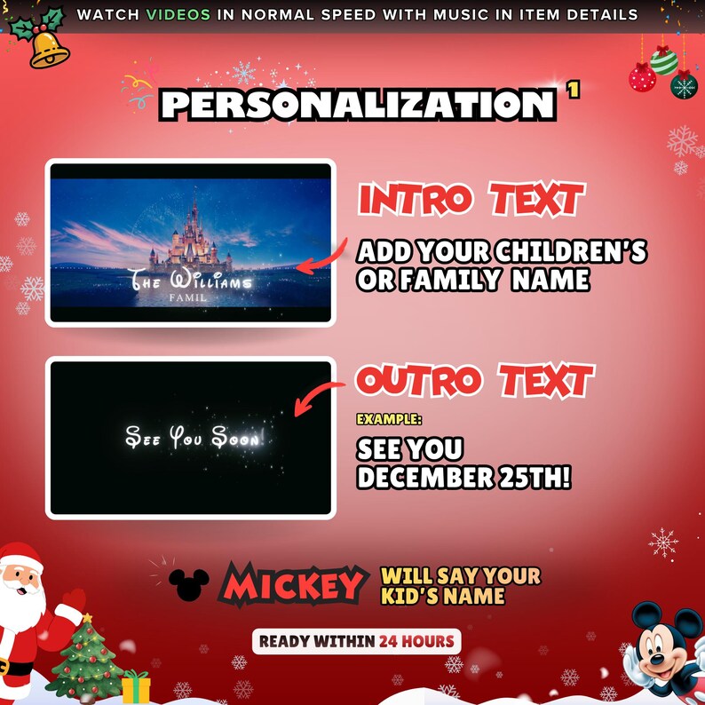 Personalized Surprise Trip Reveal Video, Custom Message From Mickey ...