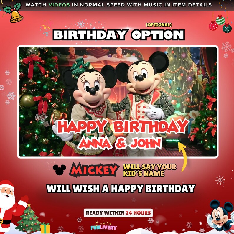 Personalized Surprise Trip Reveal Video, Custom Message From Mickey ...