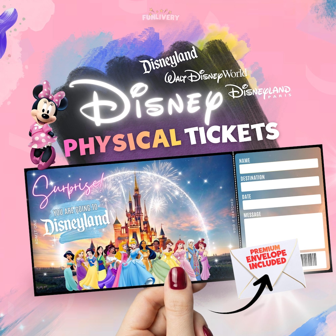 Editable Disney World Ticket, Custom Disneyworld Surprise Ticket for ...