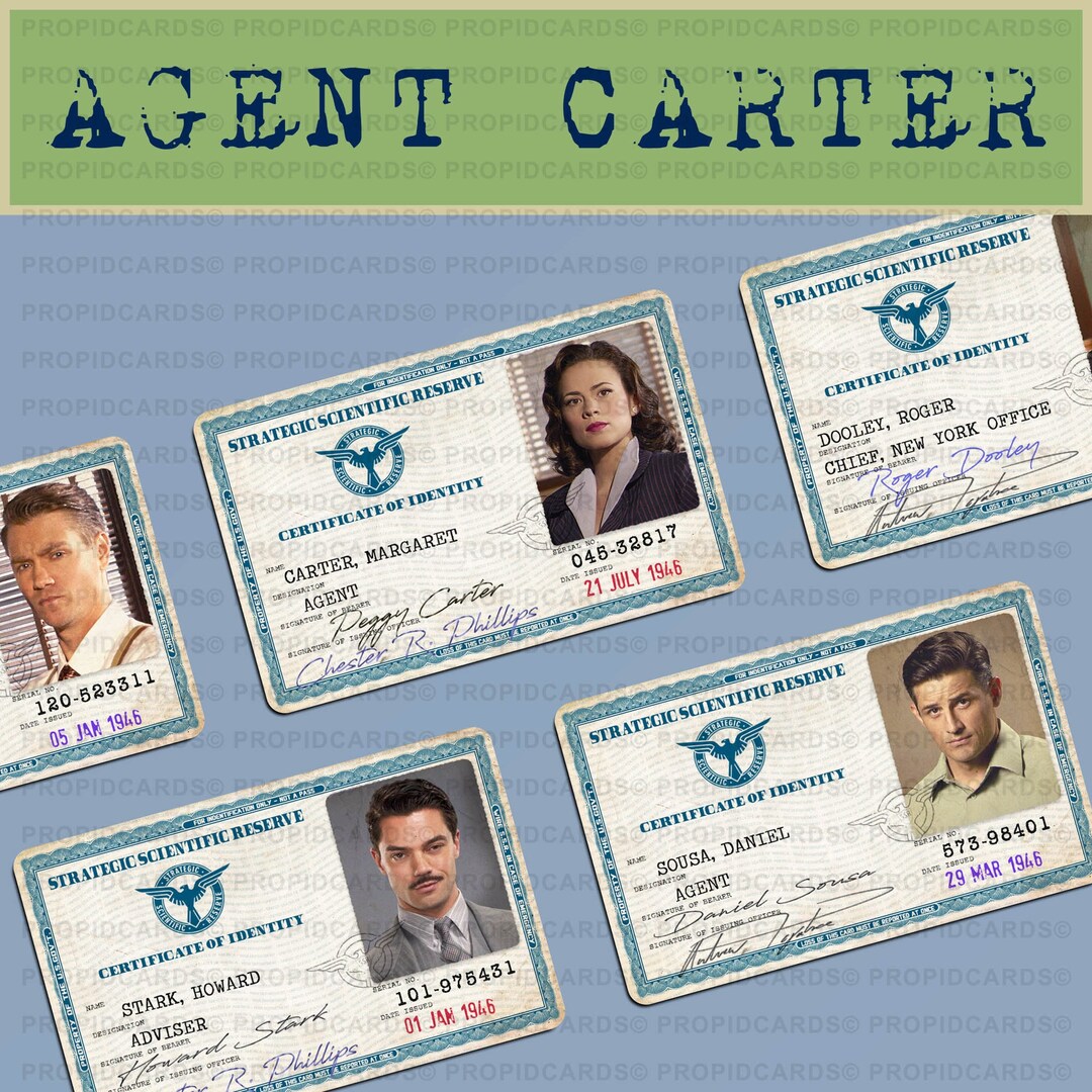 Marvels Agent Carter TV Show SSR ID Badge Peggy Carter - Etsy Sweden