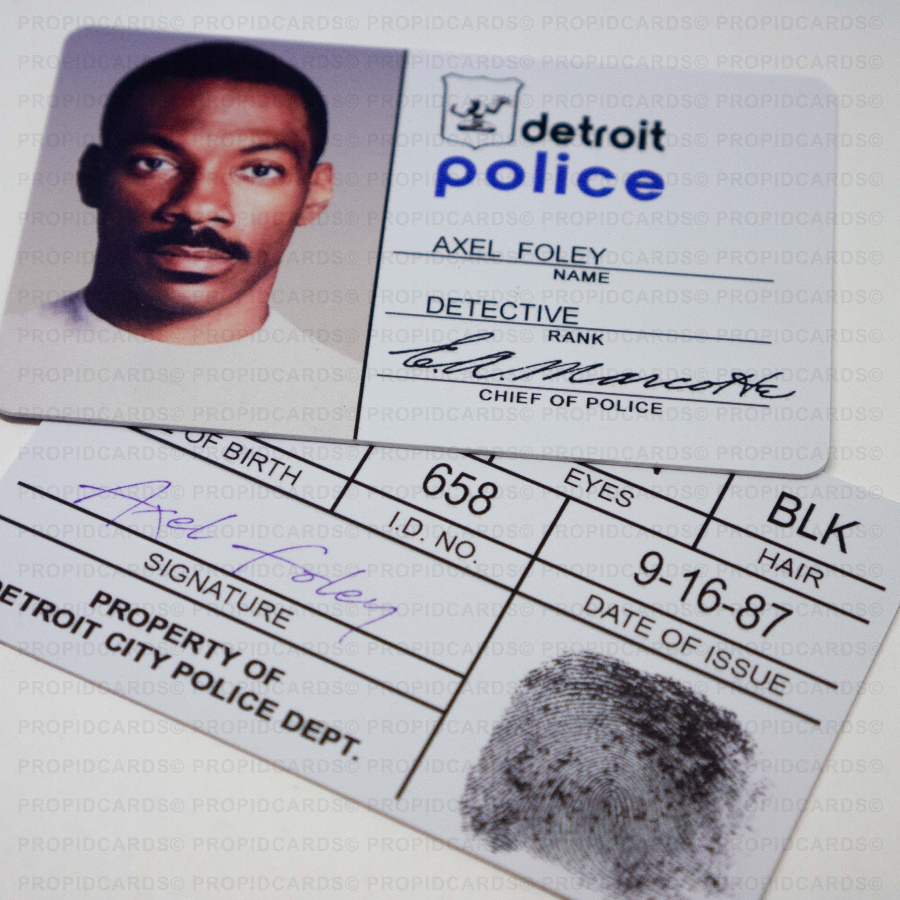 Beverly Hills Cop 2 Detective Axel Foley Police ID Badge Screen ...