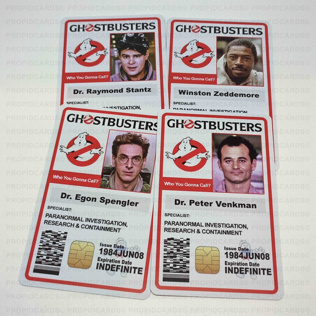 GHOSTBUSTERS Movie ID Card Peter Venkman Bill Murry Ray - Etsy Australia