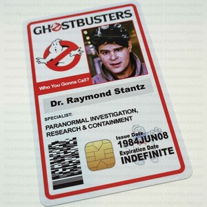 GHOSTBUSTERS Movie ID Card Peter Venkman Bill Murry Ray - Etsy Australia