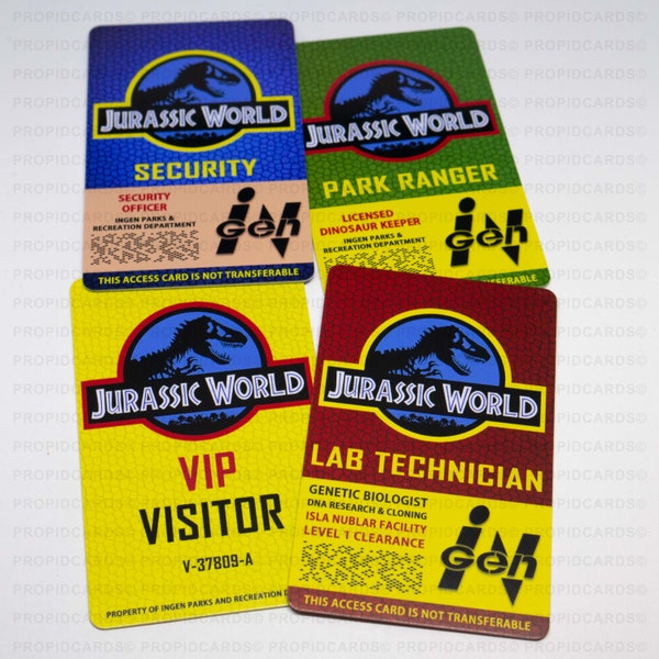 Jurassic Park Lab Technician Badge - Etsy