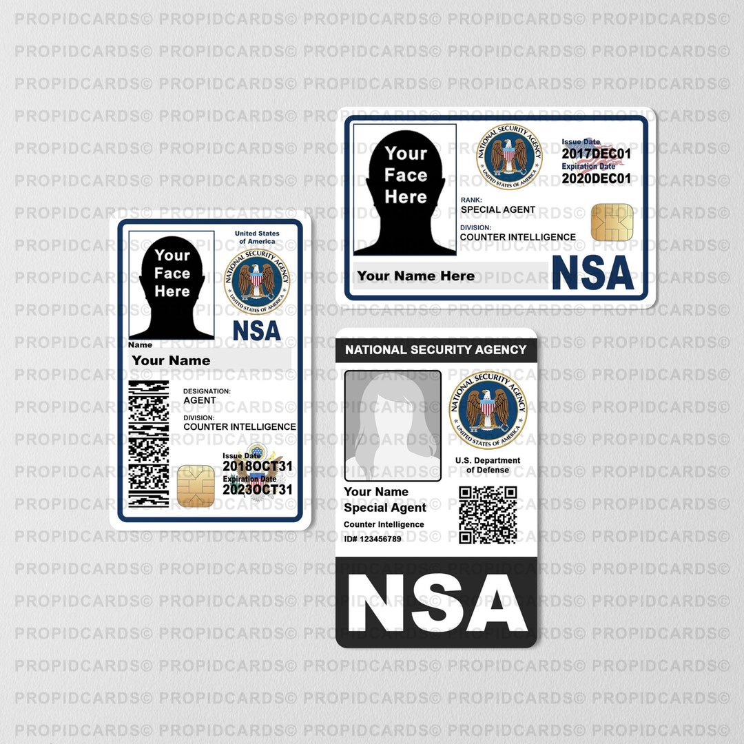 Novelty NSA ID Badges Movie & TV Props National Security - Etsy