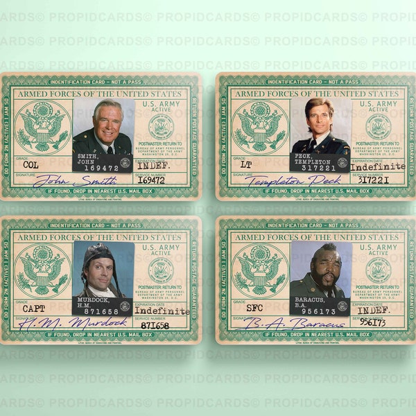 Fake Military Id Card - Etsy