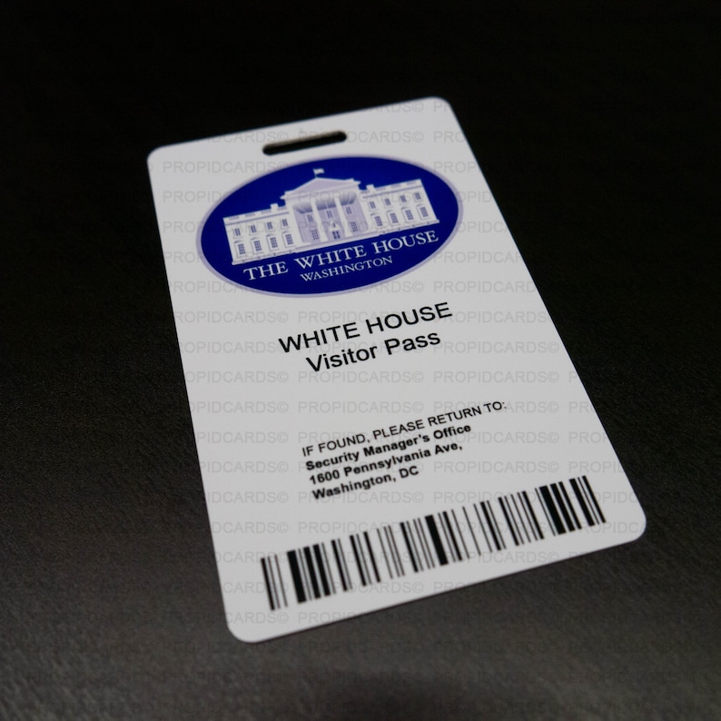 House Of Cards Novelty White House Visitor Pass Screen Etsy Uk