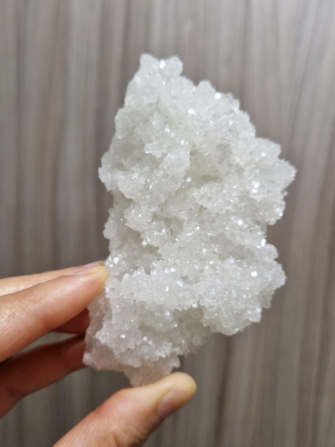 Prehnite Pseudomorph After Laumontite With Sparkly Apophyllite Crystals ...