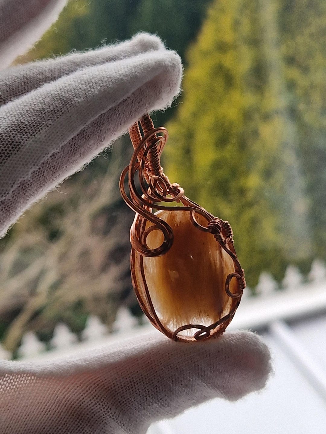 Red Rabbit Hair Rutilated Quartz Crystal Pendant - Etsy