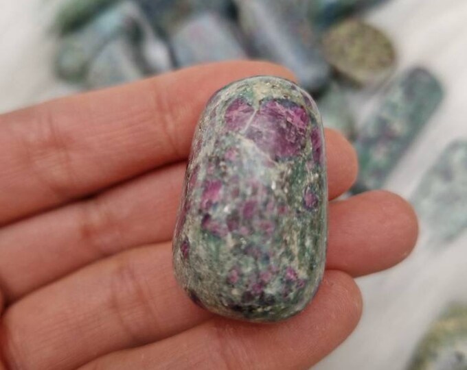 Ruby in Fuchsite Tumblestone - Etsy