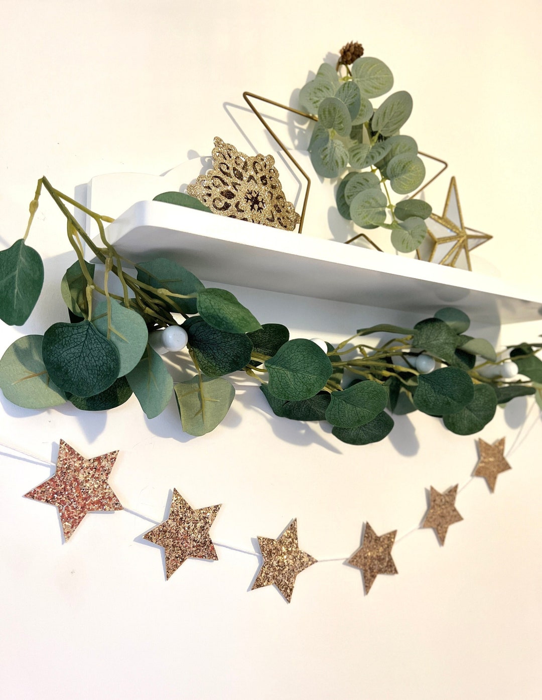 Glitter Star Bunting Star Bunting Bedroom Decor, Christmas Decorations ...