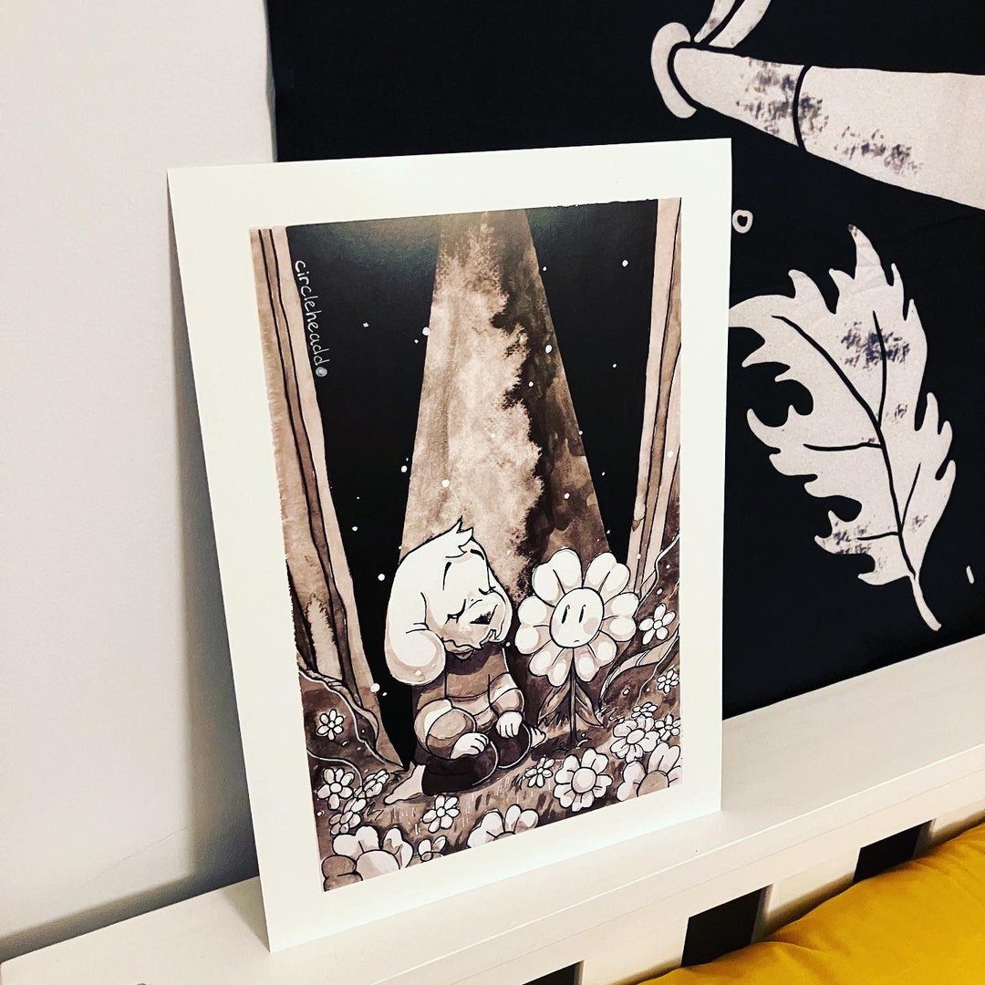 A4 Asriel and Flowey Print - Etsy