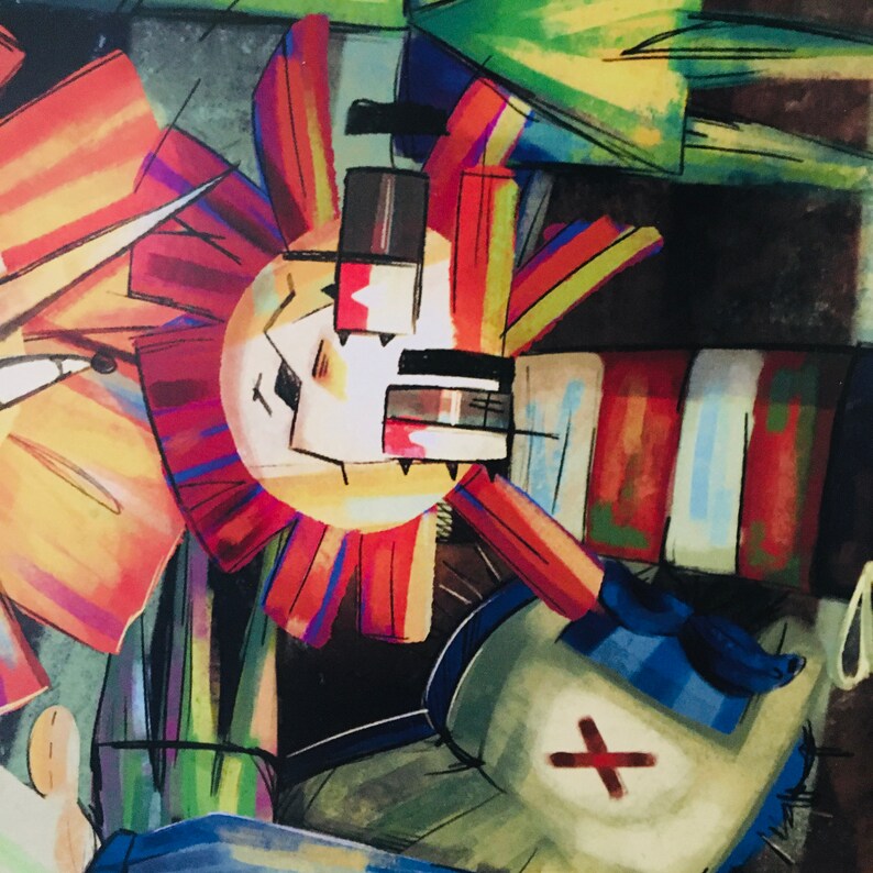 Cuphead Cagney Carnation and Tatty Gorem cubist - Etsy