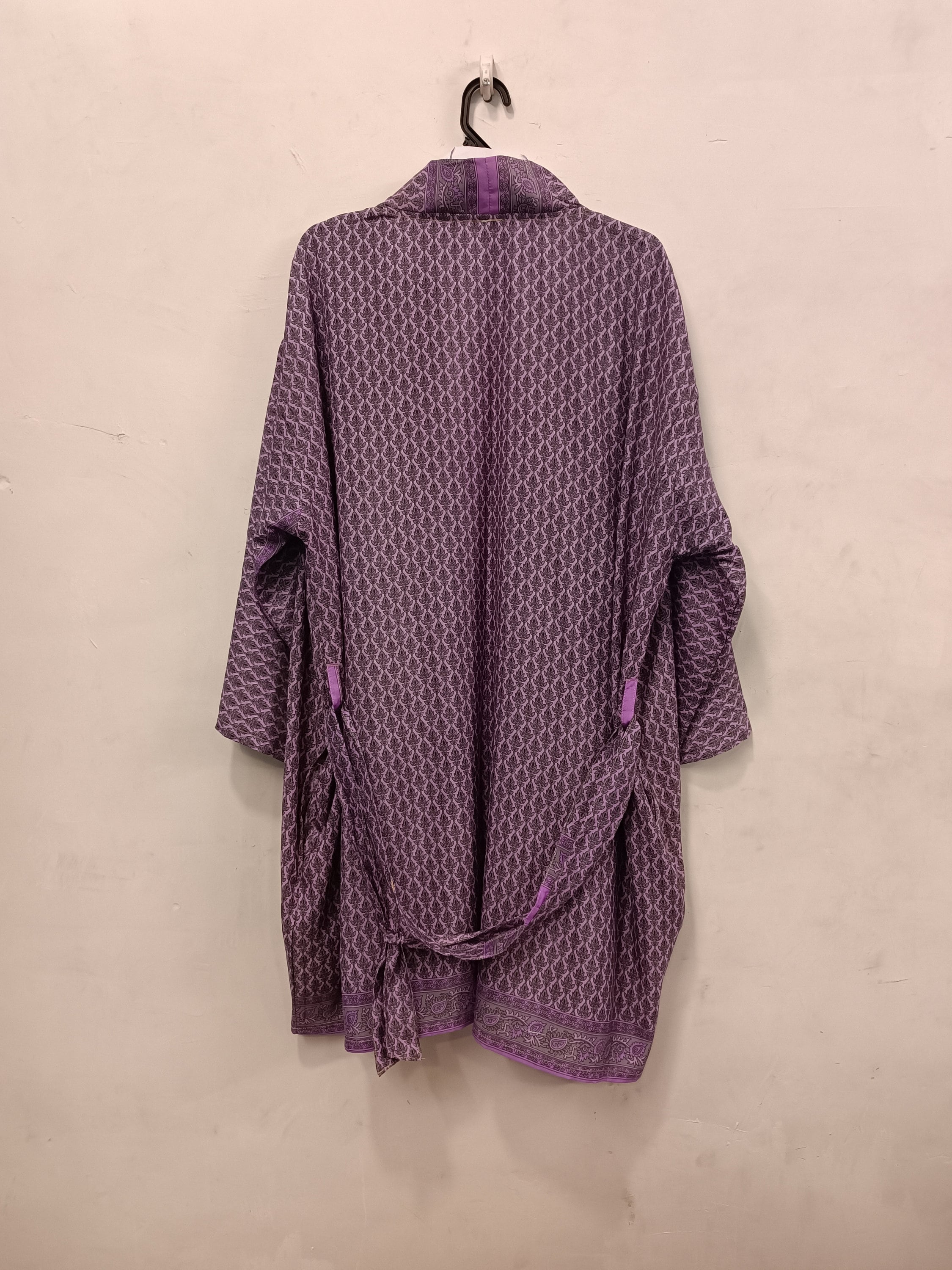 Vintage Silk Bath Robe, Upcycled Silk Sari Kimono Dressing Gown ...