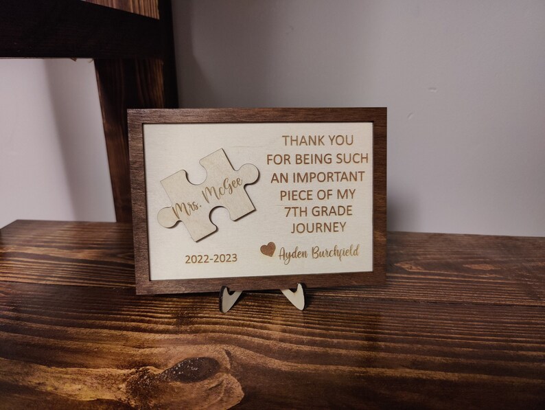 Teacher Appreciation Puzzle Sign - Etsy